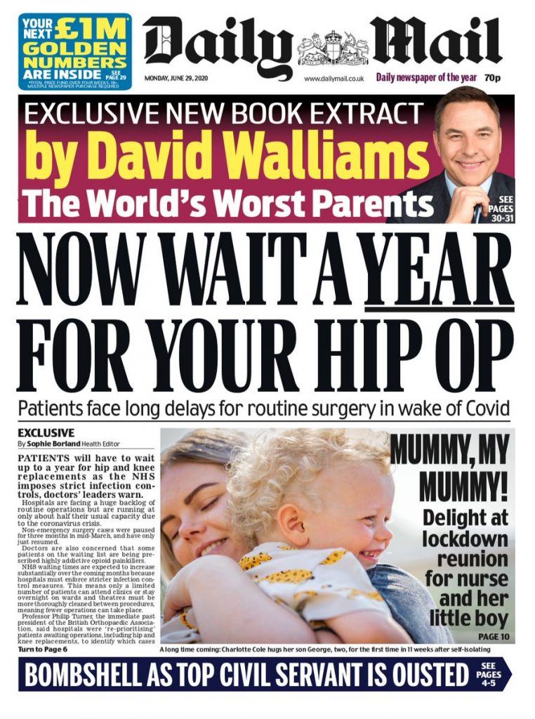 Daily Mail Front Page 29th of June 2020 - Tomorrow's Papers Today!