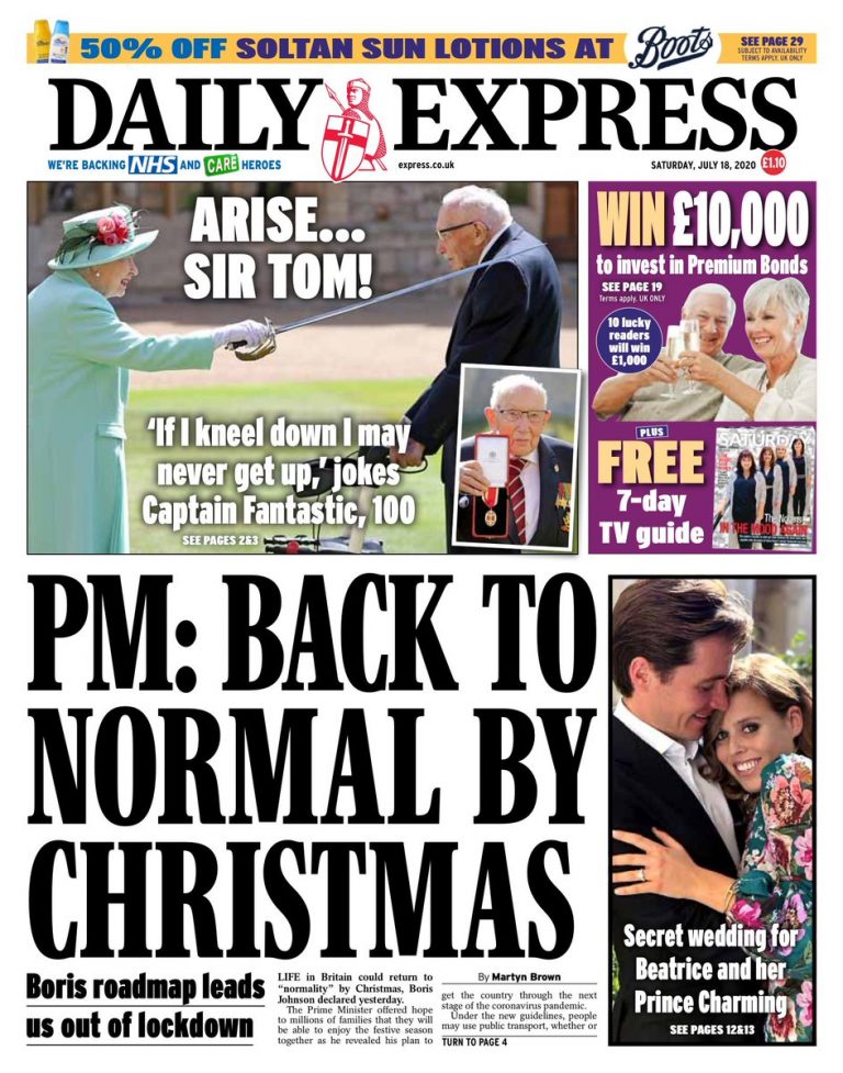 Front Pages 18th of July 2020 - Tomorrow's Papers Today!