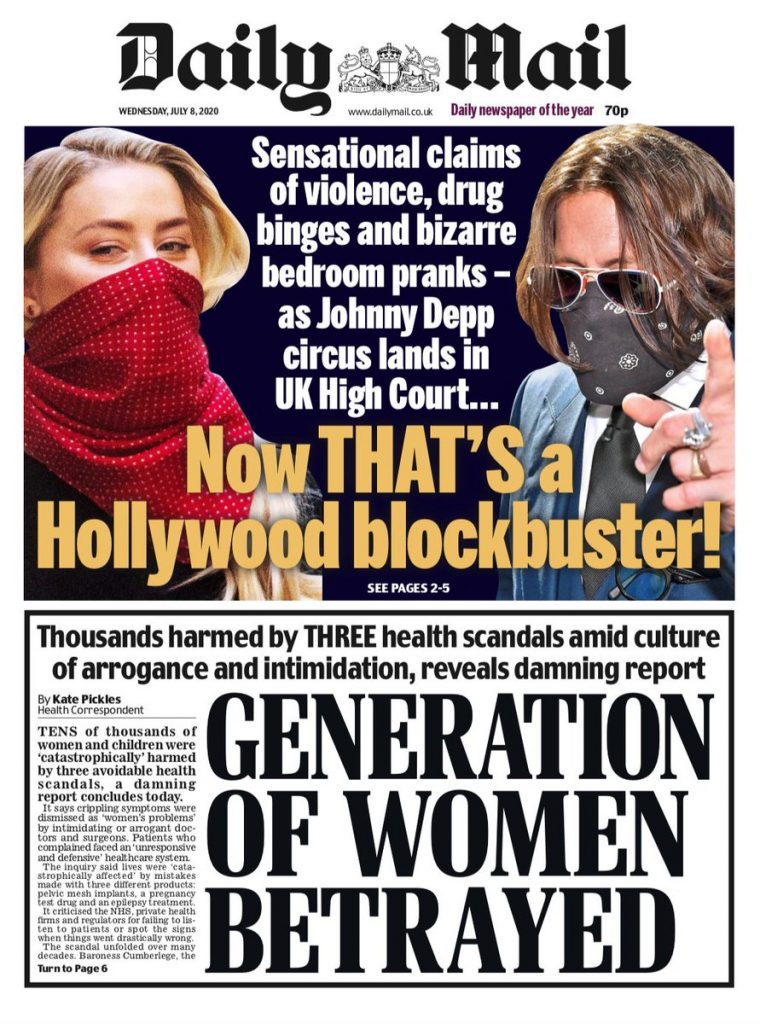 Daily Mail Front Page 8th of July 2020 - Tomorrow's Papers Today!