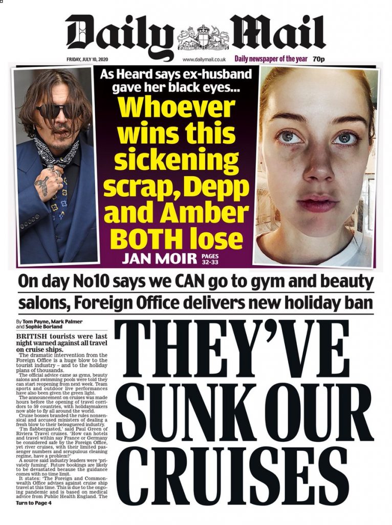Daily Mail Front Page 10th of July 2020 - Tomorrow's Papers Today!