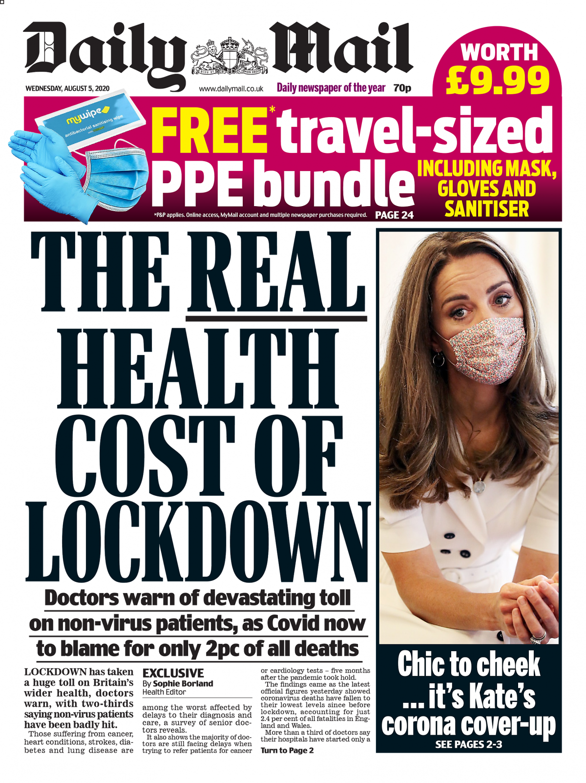 Daily Mail Front Page 5th of August 2020 - Tomorrow's Papers Today!