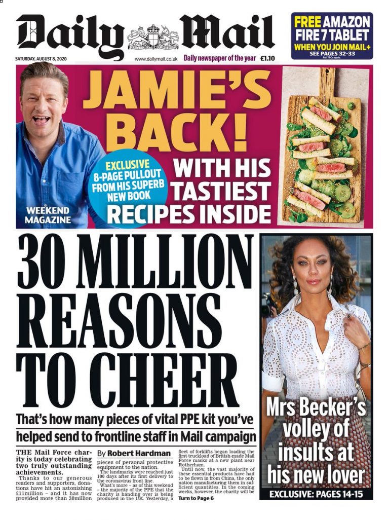 Daily Mail Front Page 30th Of June 2020 Tomorrows Papers Today