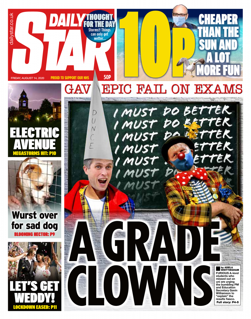 Daily Star Front Page 14th of August 2020 - Tomorrow's Papers Today!