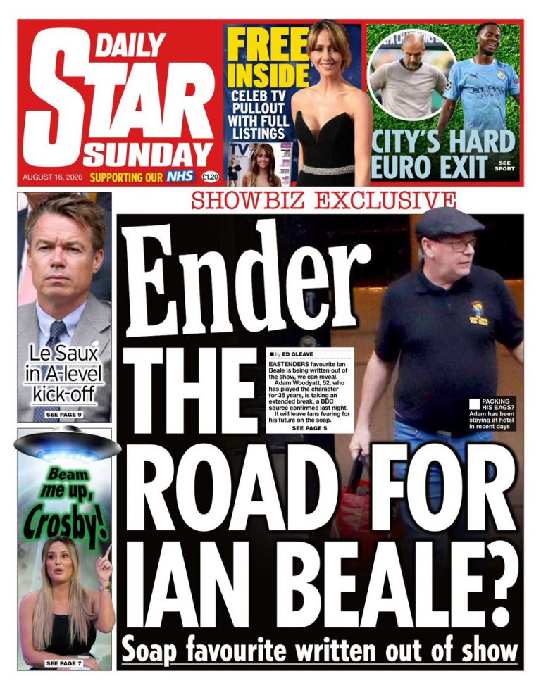 Front Pages 16th of August 2020 - Tomorrow's Papers Today!