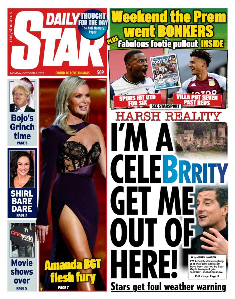 Daily Star Front Page 5th of October 2020 - Tomorrow's Papers Today!