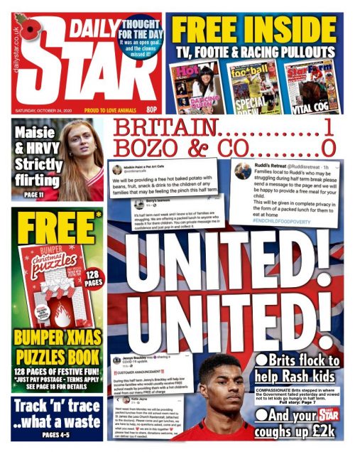 Daily Star Front Page 24th of October 2020 - Tomorrow's Papers Today!