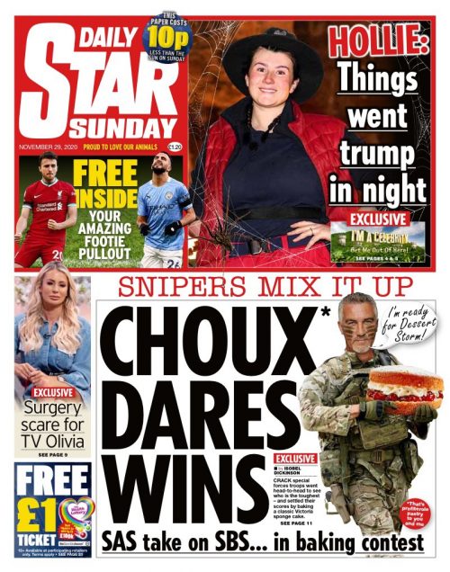 Daily Star Sunday Front Page 29th of November 2020 - Tomorrow's Papers ...