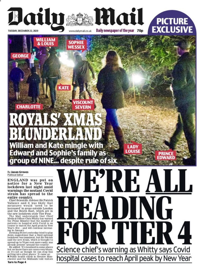 Daily Mail Front Page 22nd of December 2020 - Tomorrow's Papers Today!