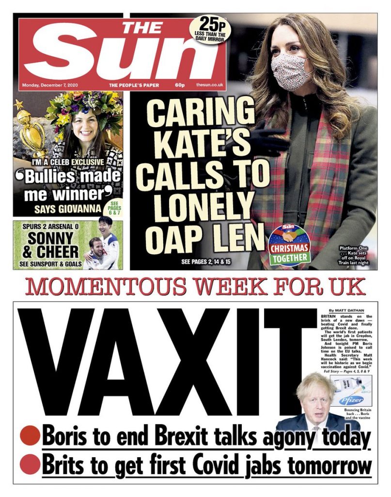 Sun Front Page 7th of December 2020 - Tomorrow's Papers Today!