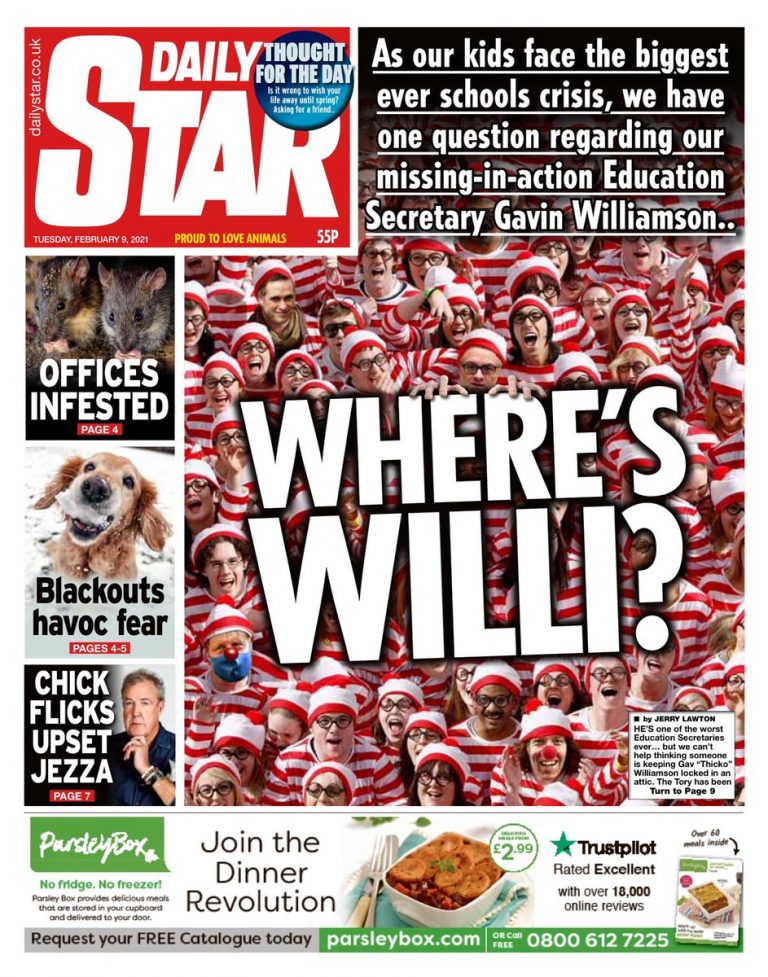 Daily Star Front Page 9th of February 2021 - Tomorrow's Papers Today!