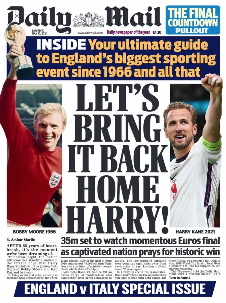 Daily Mail Front Page 10th of July 2021 - Tomorrow's Papers Today!