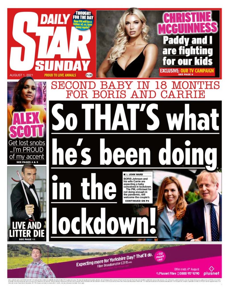 Daily Star Sunday Front Page 7th of March 2021 - Tomorrow's Papers Today!