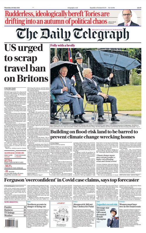 Daily Telegraph Front Page 2nd of November 2020 - Tomorrow's Papers Today!