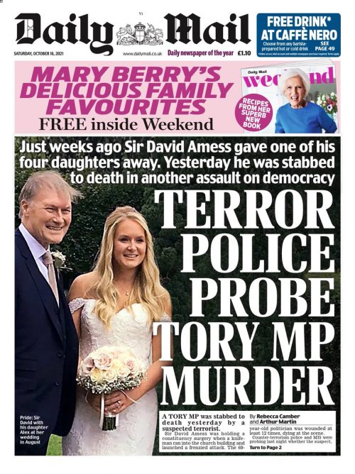 Daily Mail Front Page 16th of October 2021 - Tomorrow's Papers Today!