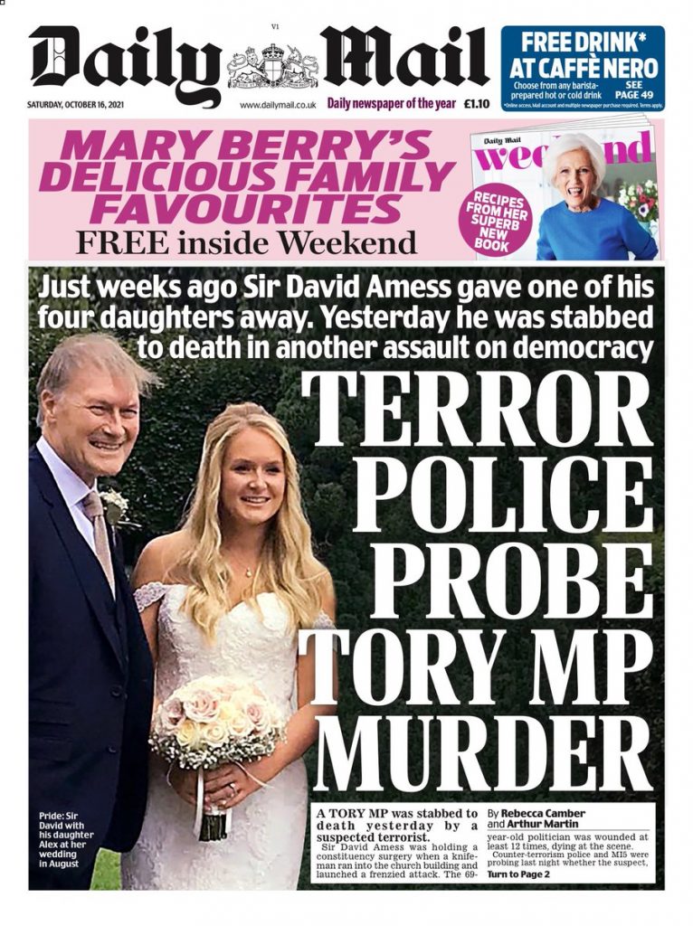 Daily Mail Front Page 16th of October 2021 - Tomorrow's Papers Today!