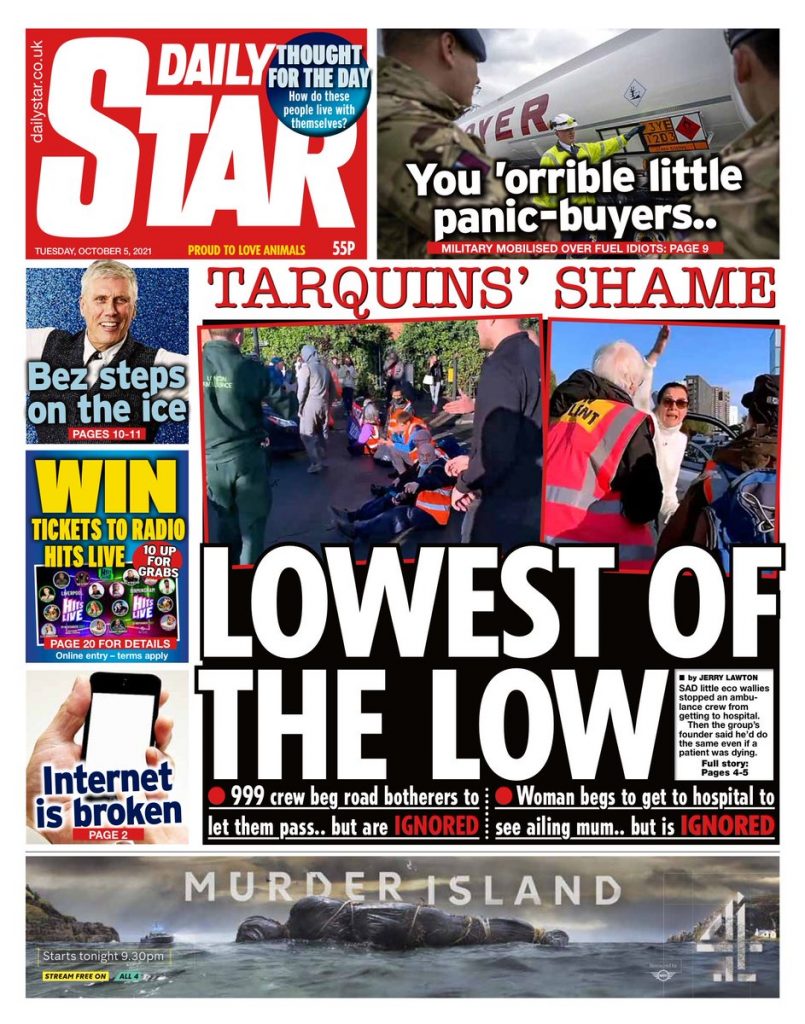 Daily Star Front Page 5th of October 2021 - Tomorrow's Papers Today!