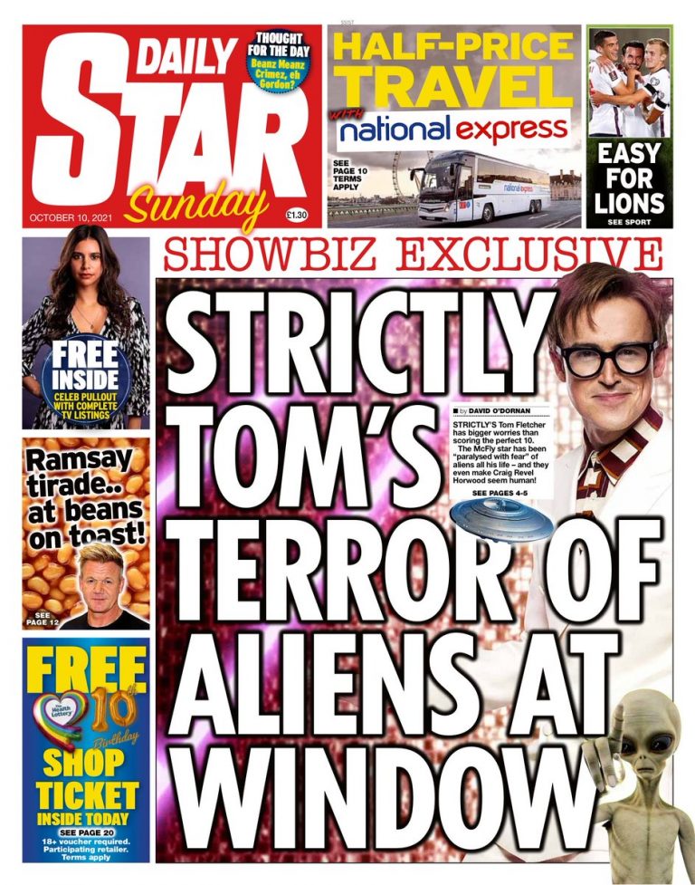 Daily Star Sunday Front Page 10th of October 2021 - Tomorrow's Papers ...
