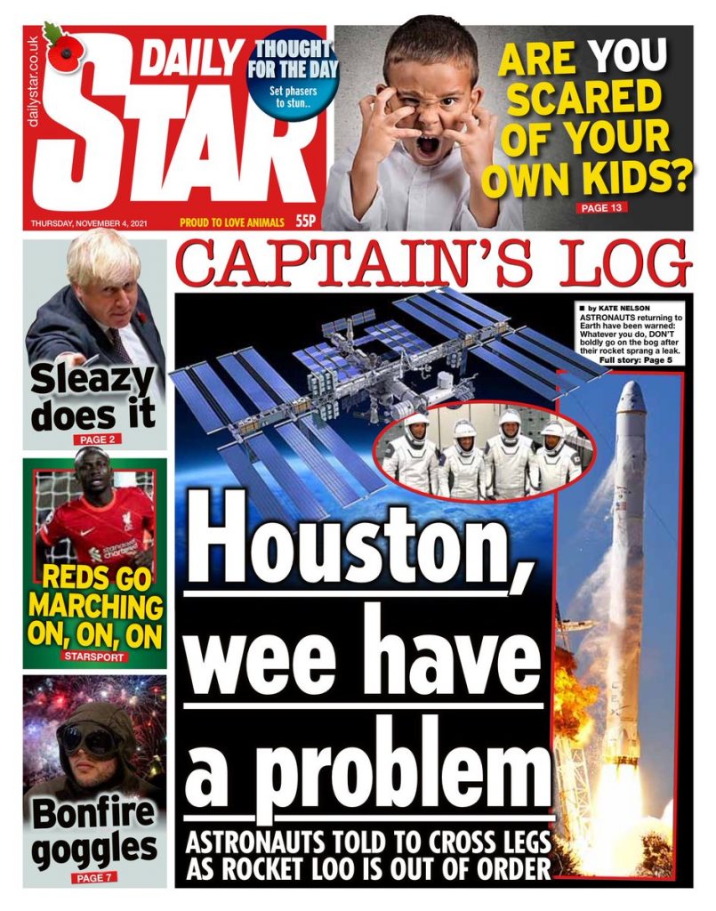 Daily Star Front Page 4th of November 2021 - Tomorrow's Papers Today!