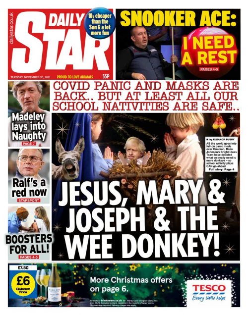 Daily Star Front Page 30th of November 2021 - Tomorrow's Papers Today!