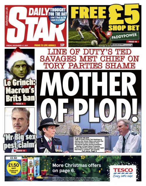 Daily Star Front Page 17th of December 2021 - Tomorrow's Papers Today!