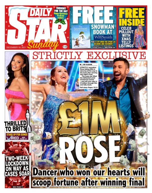 Daily Star Sunday Front Page 19th of December 2021 - Tomorrow's Papers ...