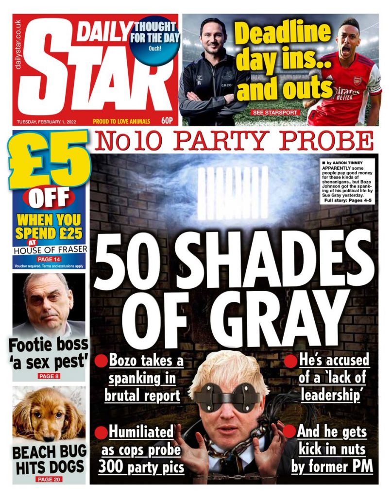 Daily Star Front Page 1st of February 2022 - Tomorrow's Papers Today!
