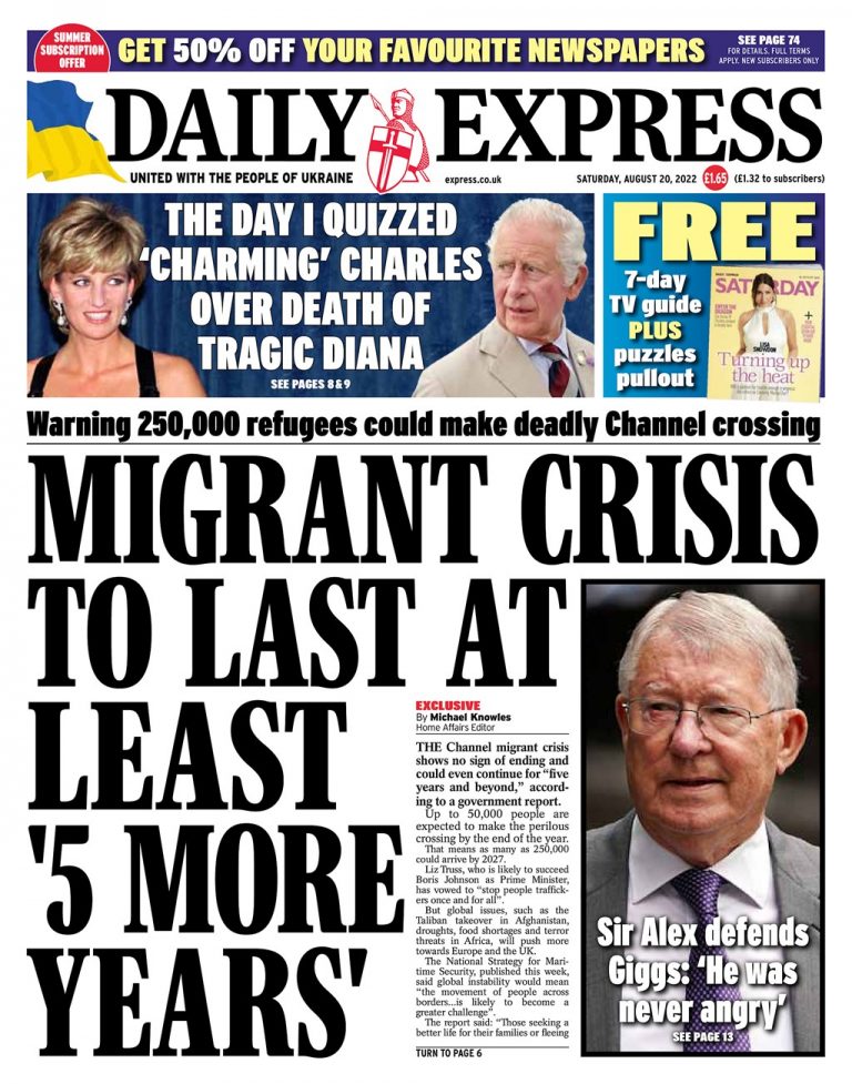 Daily Express Front Page 20th of August 2022 - Tomorrow's Papers Today!