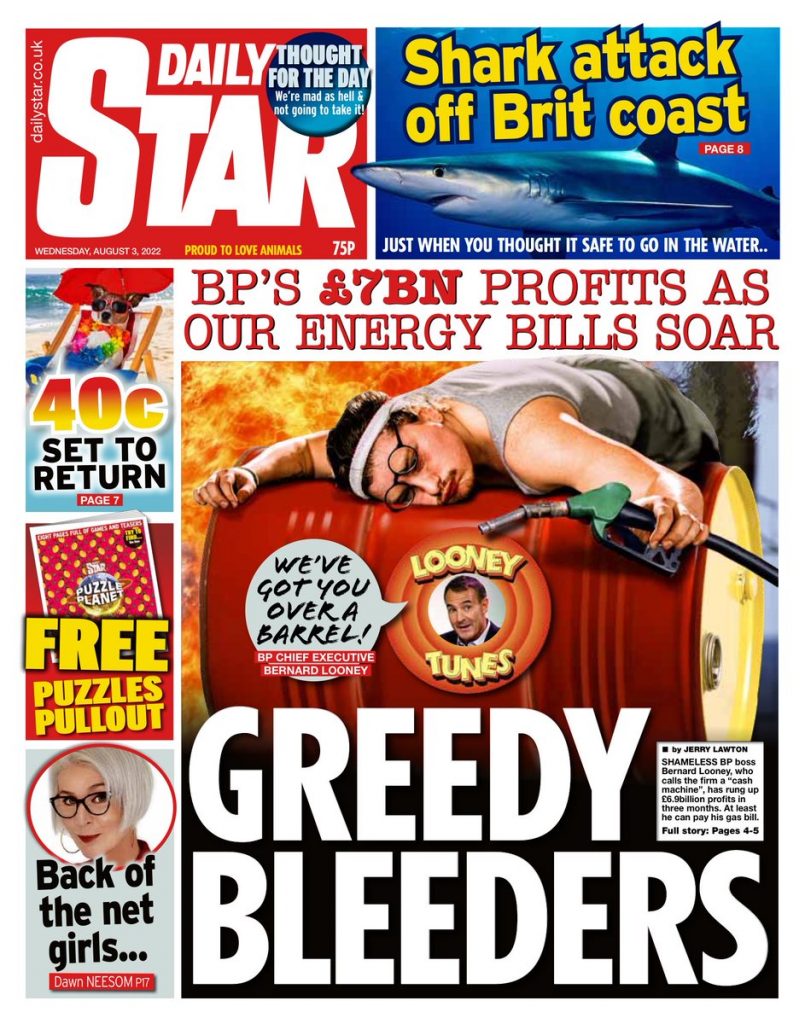 Daily Star Front Page 3rd of August 2022 - Tomorrow's Papers Today!