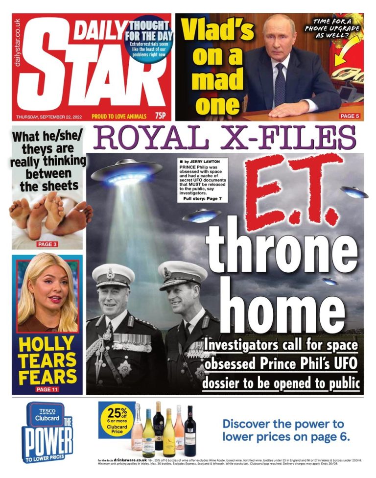 Daily Star Front Page 22nd of September 2022 - Tomorrow's Papers Today!
