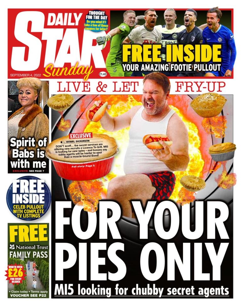 Daily Star Sunday Front Page 4th of September 2022 - Tomorrow's Papers ...