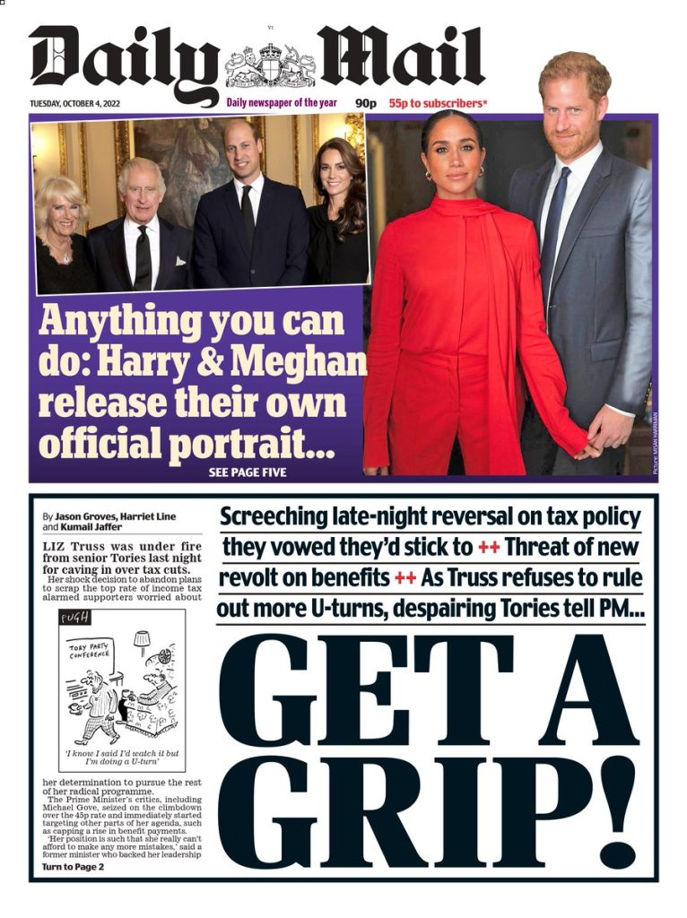 Daily Mail Front Page 4th of October 2022 - Tomorrow's Papers Today!