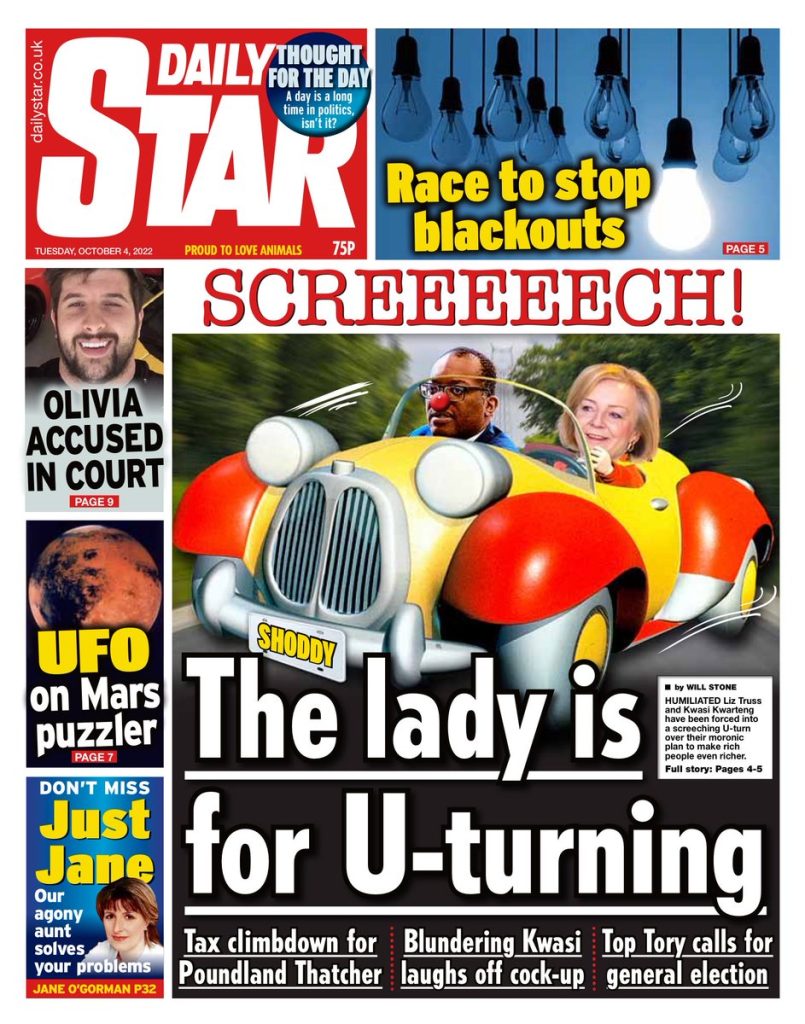 Daily Star Front Page 4th of October 2022 - Tomorrow's Papers Today!