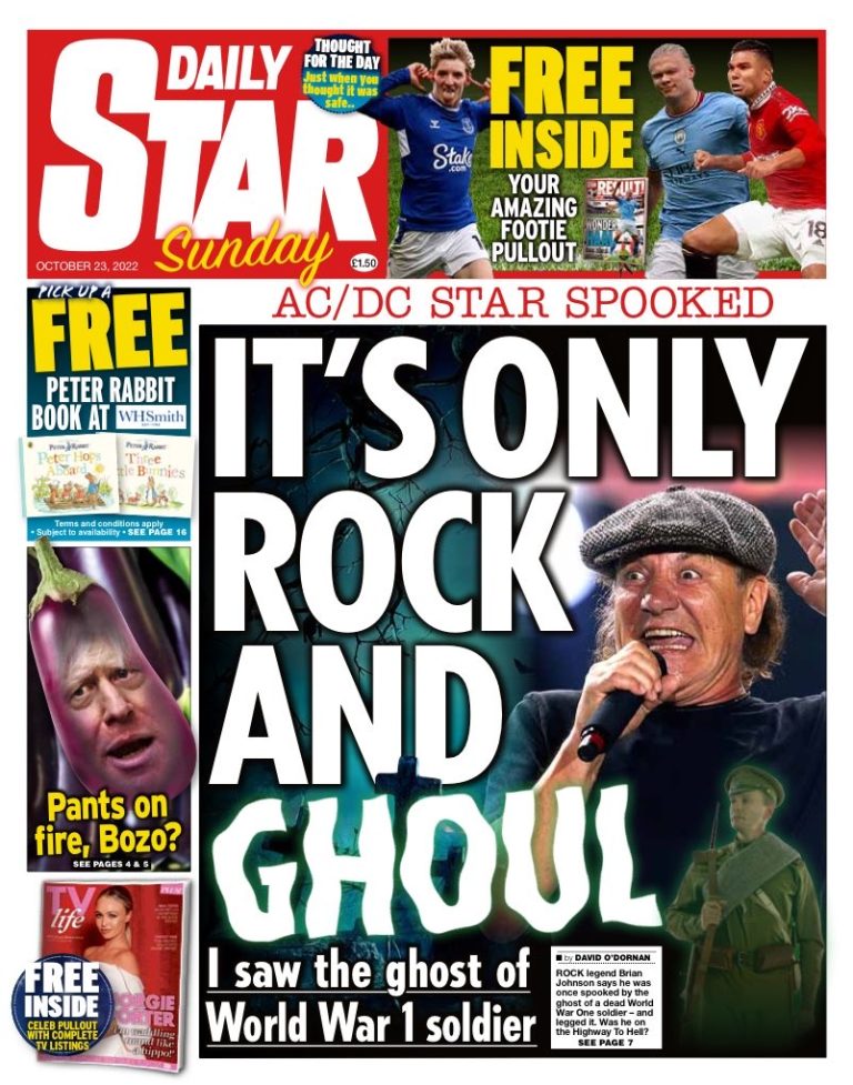 Daily Star Sunday Front Page 23rd of October 2022 - Tomorrow's Papers ...