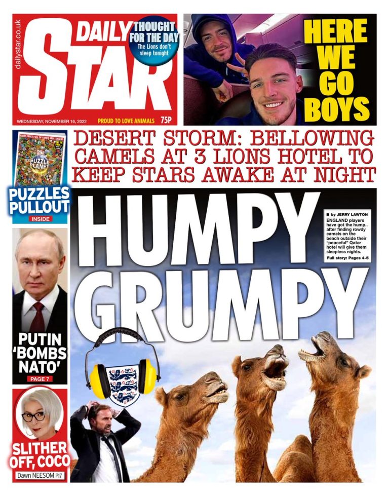 Daily Star Front Page 16th of November 2022 - Tomorrow's Papers Today!