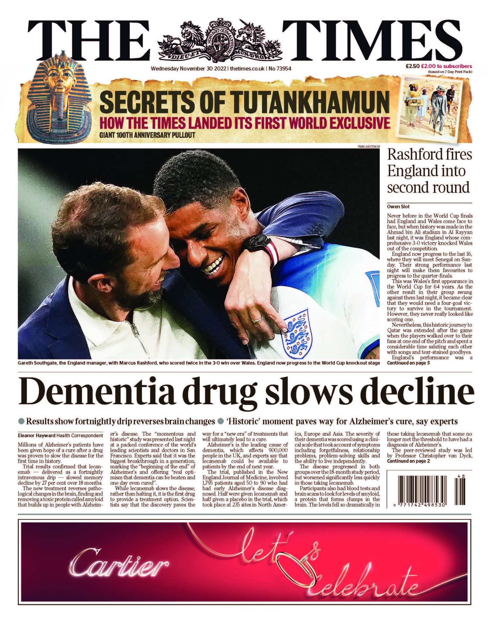 Times Front Page 30th of November 2022 - Tomorrow's Papers Today!
