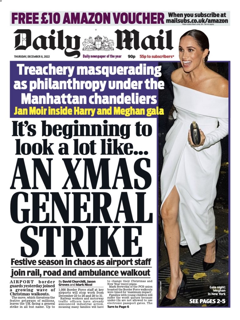 Daily Mail Front Page 8th of December 2022 - Tomorrow's Papers Today!