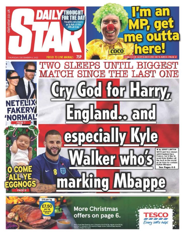 Daily Star Front Page 8th of December 2022 - Tomorrow's Papers Today!