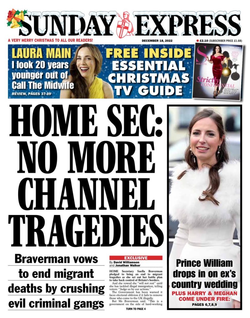 Sunday Express Front Page 18th of December 2022 - Tomorrow's Papers Today!