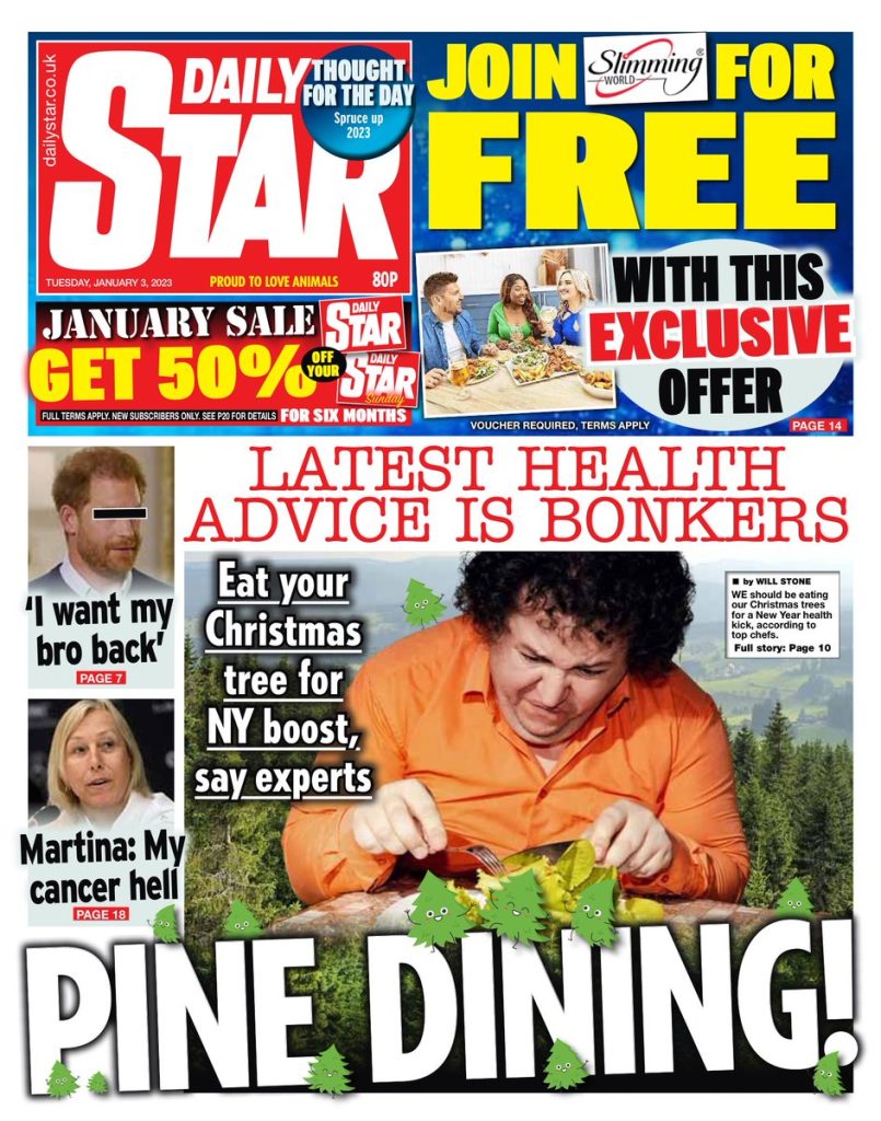 Daily Star Front Page 3rd of January 2023 - Tomorrow's Papers Today!