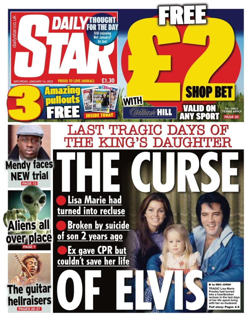 Daily Star Front Page 14th of January 2023 - Tomorrow's Papers Today!
