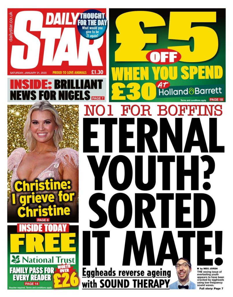 Daily Star Front Page 21st of January 2023 - Tomorrow's Papers Today!
