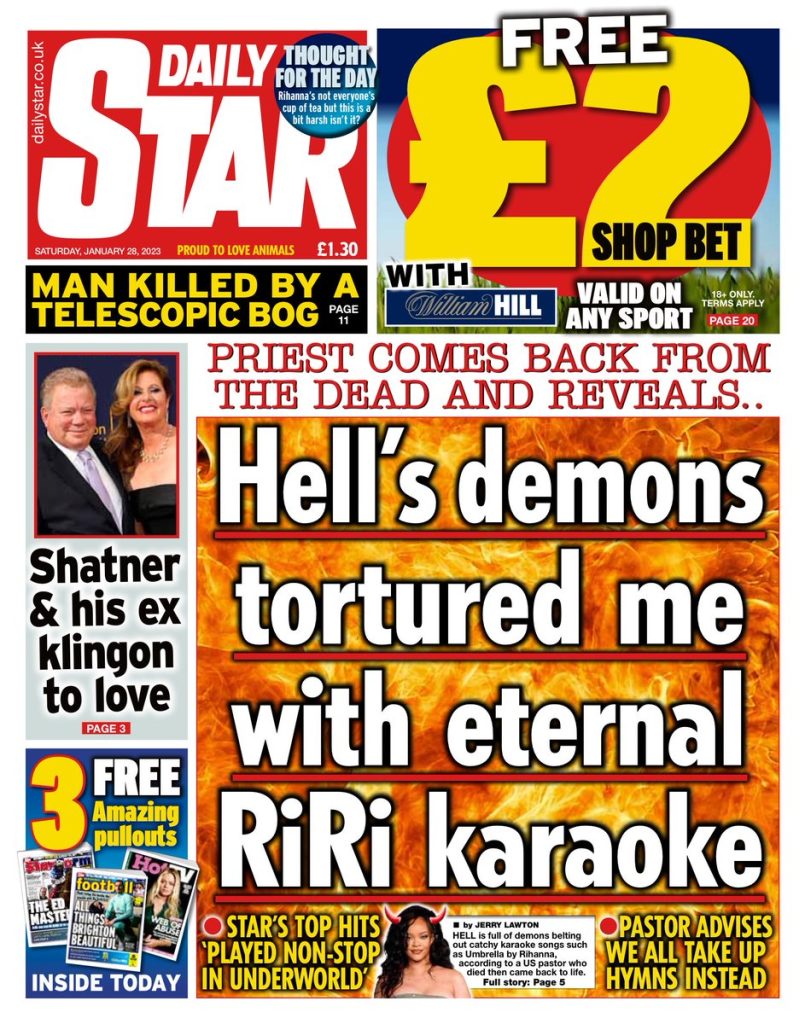 Daily Star Front Page 28th of January 2023 - Tomorrow's Papers Today!