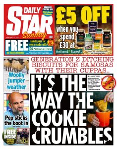 Daily Star Sunday Front Page 22nd of January 2023 - Tomorrow's Papers Today!