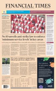 Financial Times Front Page 6th of January 2023 - Tomorrow's Papers Today!
