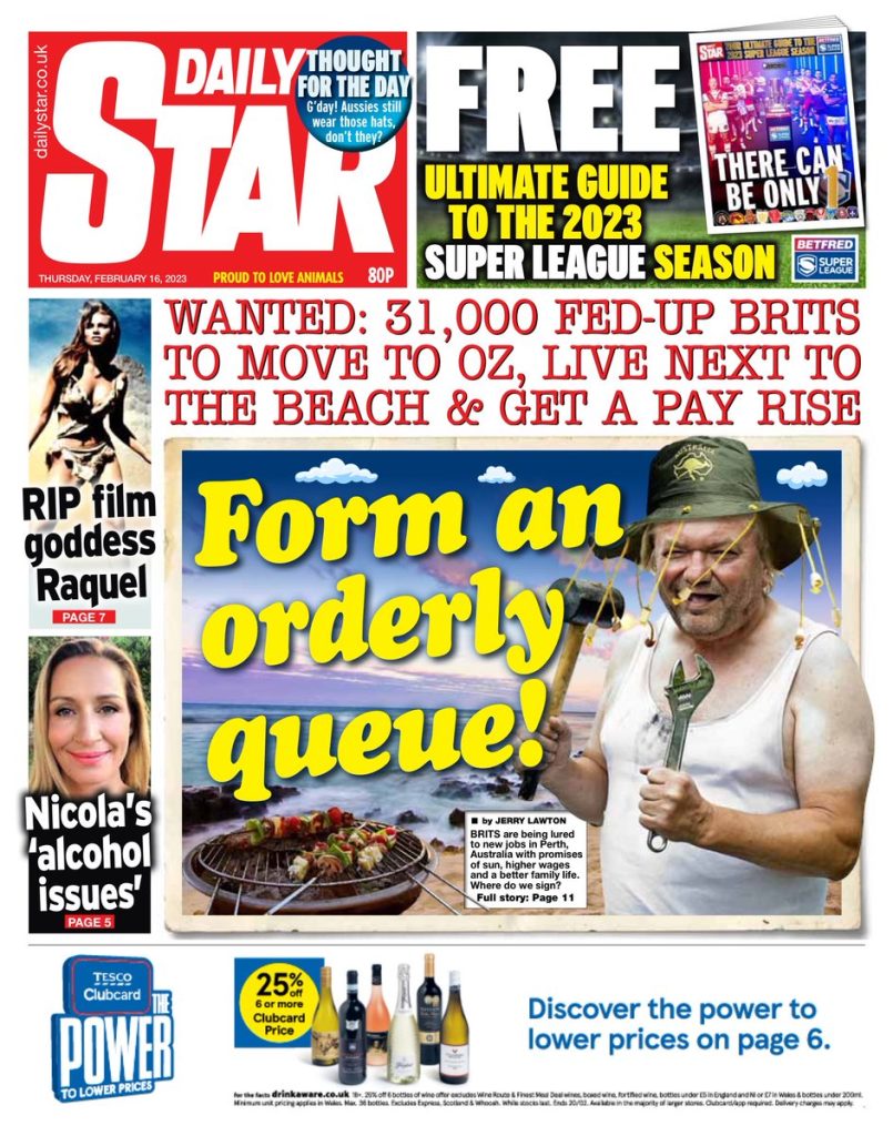 Daily Star Front Page 16th of February 2023 - Tomorrow's Papers Today!