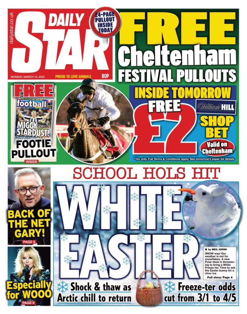 Daily Star Front Page 13th of March 2023 - Tomorrow's Papers Today!