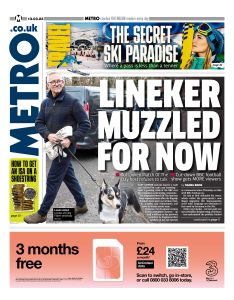 Metro Front Page 13th of March 2023 - Tomorrow's Papers Today!