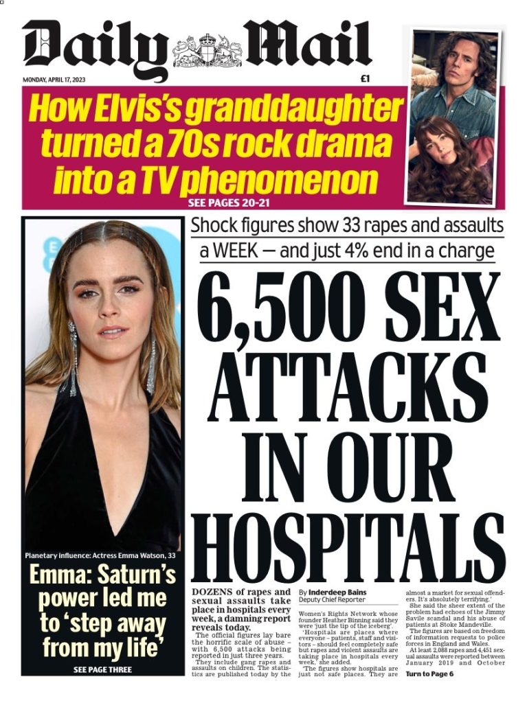 Daily Mail Front Page 17th of April 2023 - Tomorrow's Papers Today!