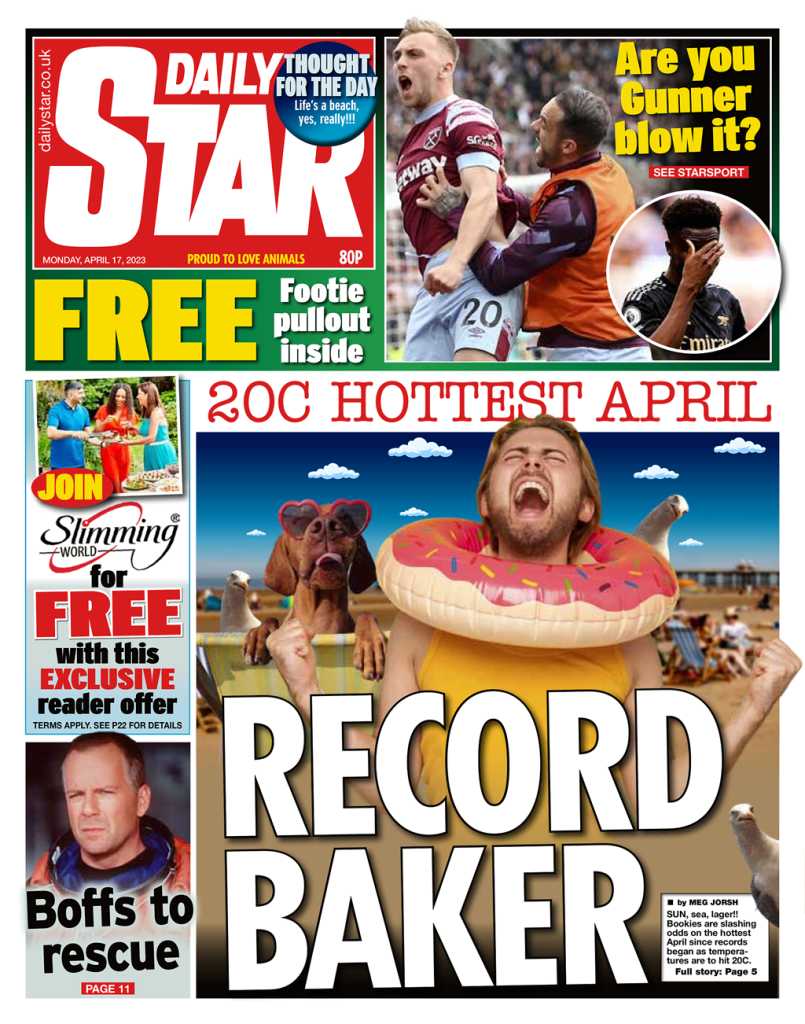 Daily Star Front Page 17th of April 2023 - Tomorrow's Papers Today!