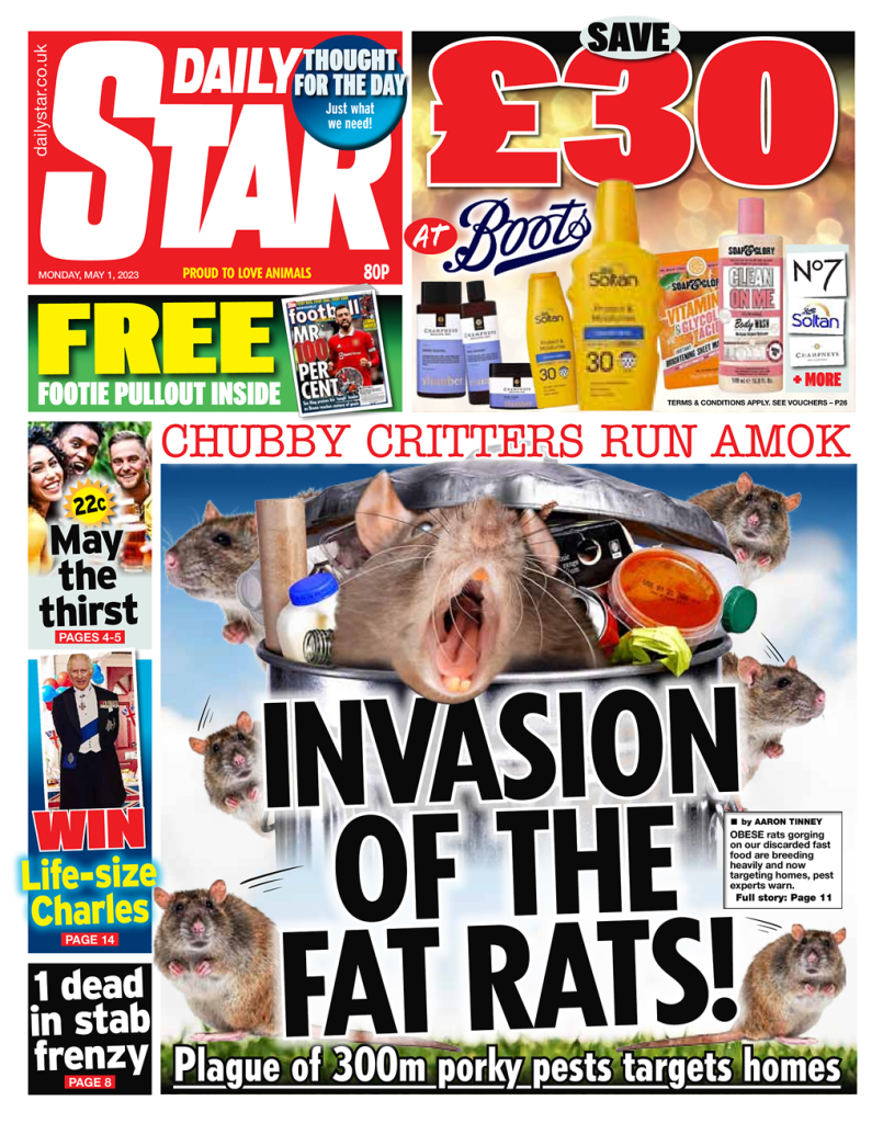 Daily Star Front Page 1st of May 2023 - Tomorrow's Papers Today!